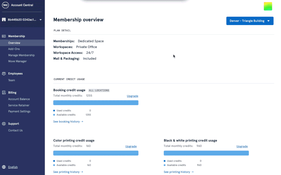 How do I add credit packages to my account? How do I remove them?