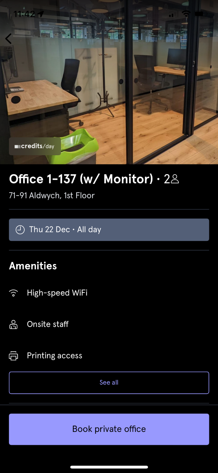 How do I book a private office? What happens once I make a reservation?