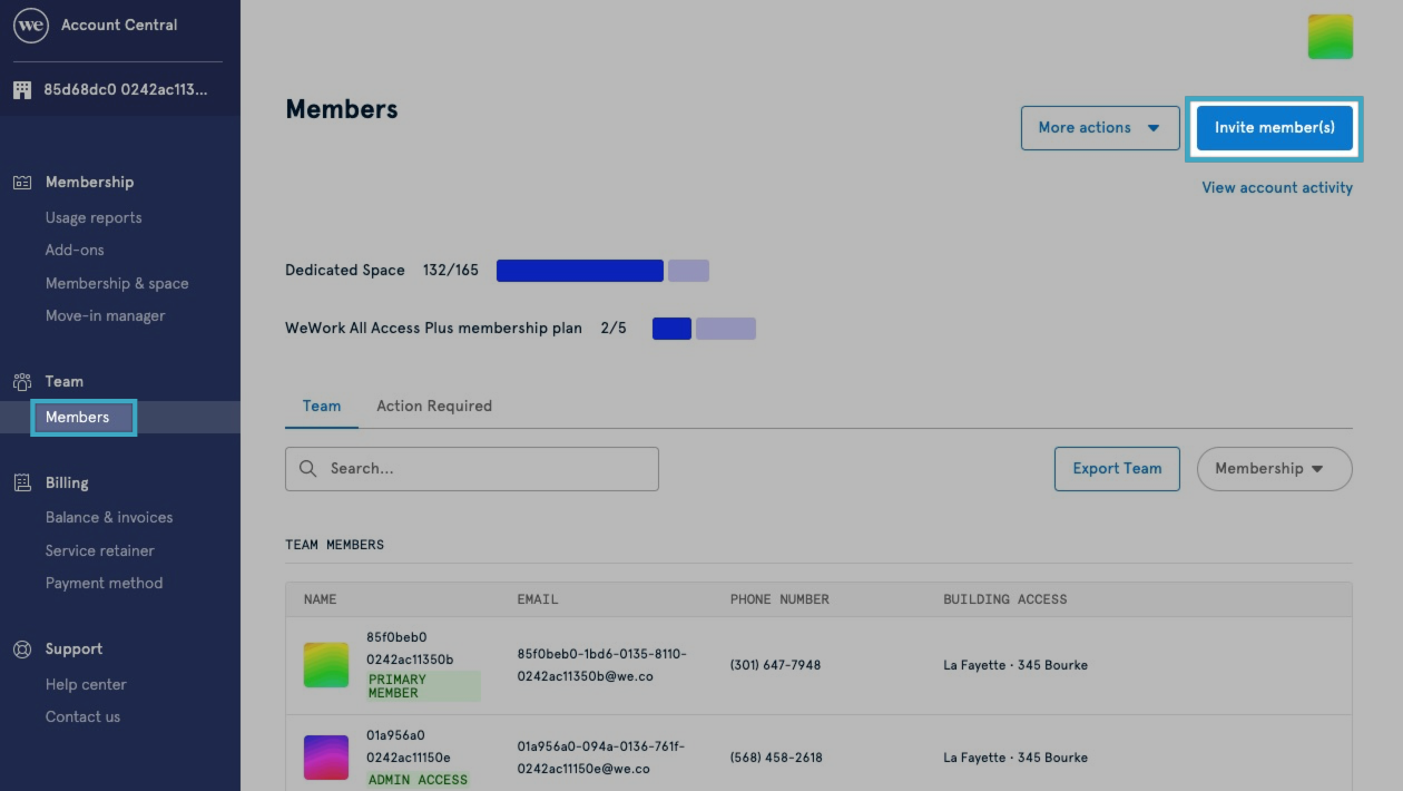 Adding a remote Primary Member, Billing Contact, or Account Admin in ...