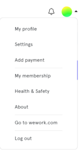 Payment methods for WeWork On Demand users