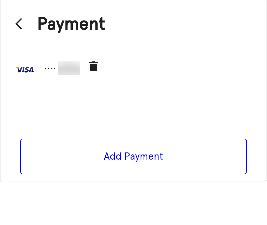 Payment methods for WeWork On Demand users