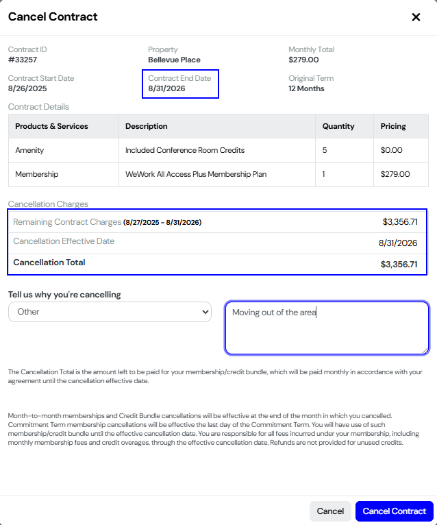 How do I cancel my subscription using the Click to Cancel option?